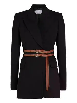 Gabriela Hearst Double-breasted Belted Blazer - Black