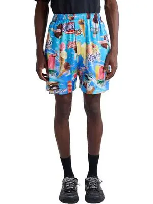 Balenciaga Printed Pajama Shorts - 4011 Blue