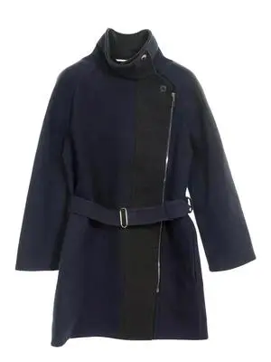 Hermès 2010s Belted Coat - Blue