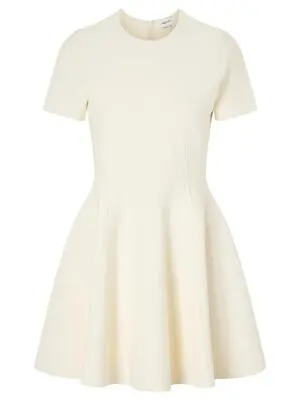 Alexander McQueen Stretch-crepe Mini Dress - Ivory