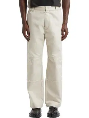 MAISON MARGIELA Distressed Seam Twill Pants - Beige