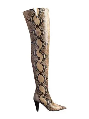 Khaite Harvey Over-the-knee Boot - Morning Dove / Taupe