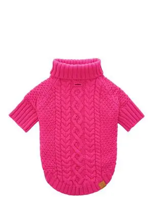 THE FOGGY DOG Heart Knit Dog Sweater - Pink