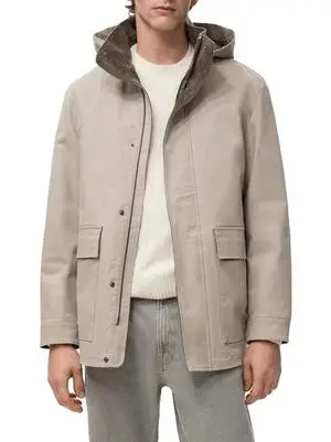 Mango Twill Parka With Removable Hood - Sand