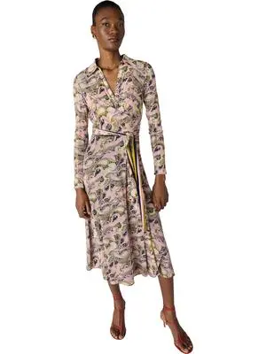 Diane Von Furstenberg Phoenix Reversible Dress - Paisley Rhapsody Sorbet And Newport Stripe Multi