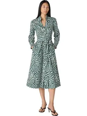 Diane Von Furstenberg Eve Dress - Mini Floating Plaid White