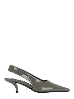 TOTEME Classic Patent Slingbacks - Grey
