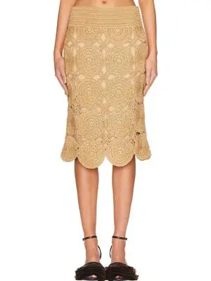 SIMONMILLER Beep Beep Midi Skirt - Natural