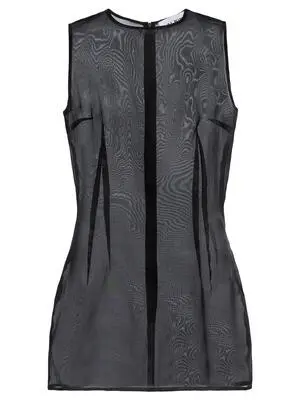 ALFIE Nori Sheer Silk-organza Mini Dress - Black