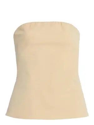 ALFIE The Bustier Stretch-Cotton Top Neutral