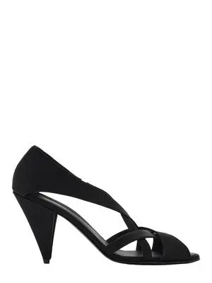 Co Satin Sandals - Black