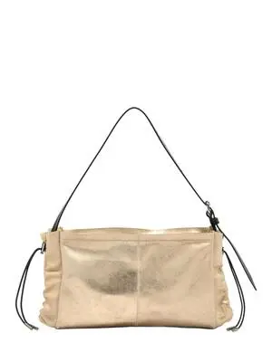 MAISON MARGIELA Foiled Suede Baguette Bag - Gold