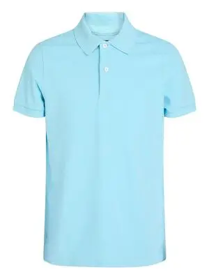TOM FORD Cottonpiqué Polo Shirt - Turquoise