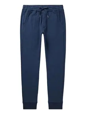 TOM FORD Tapered Cottonfleece Sweatpants - Navy