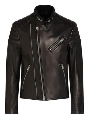 TOM FORD Leather Biker Jacket - Black
