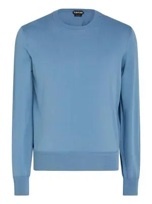 TOM FORD Cotton Sweater - Light Blue