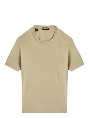 TOM FORD Lyocell And Cottonblend Jersey Tshirt - Sage Green