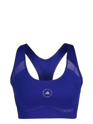 Adidas By Stella McCartney Appliquéd Stretch Sports Bra - Royal Blue