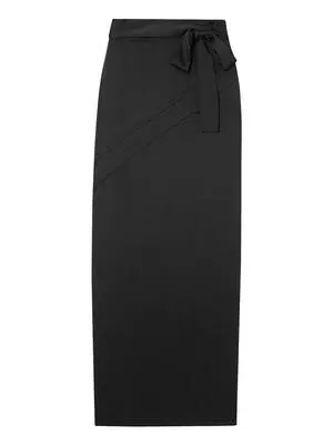 TOM FORD Satin-crepe Maxi Skirt - Black