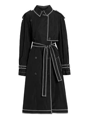 TOM FORD Topstitched Shell Trench Coat - Black