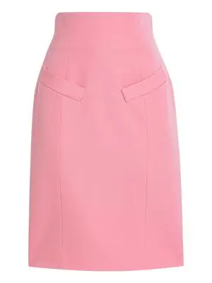 BALMAIN Grain De Poudre Wool Mini Skirt