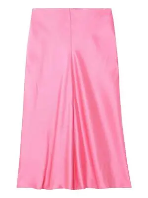 Stella McCartney Satin Midi Skirt - Pink