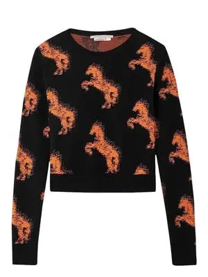 Stella McCartney Jacquard-knit Sweater - Black