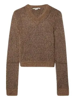 Stella McCartney Brushed Ribbed Knit Sweater - Light Brown