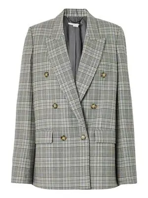 STELLA MCCARTNEY STELLA MCCARTNEY Double-Breasted Checked Wool Blazer