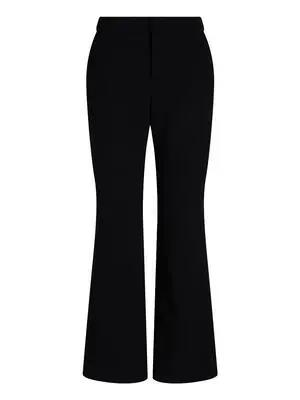 Balmain Wool-crepe Flared Pants - Black