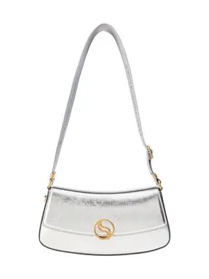 Stella McCartney Metallic Textured Shoulder Bag - Silver