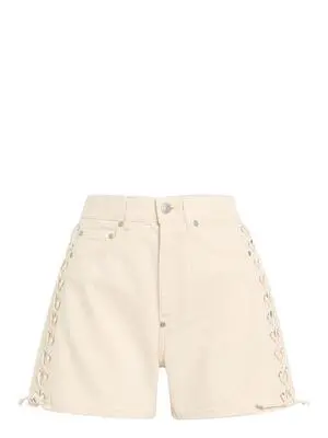 Stella McCartney Lace-up Denim Shorts - Ecru