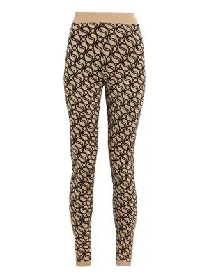 Stella McCartney Jacquardknit Wool Leggings - Sand