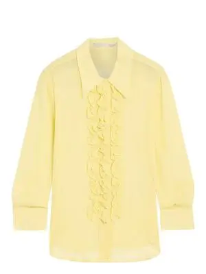 Stella McCartney Ruffled Silk-georgette Shirt - Yellow