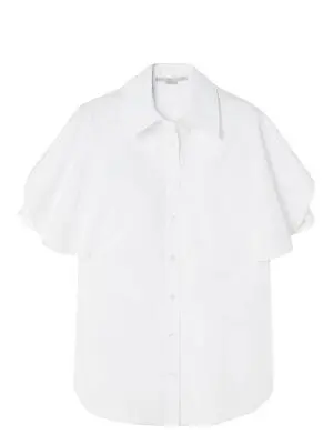 Stella McCartney Paneled Cotton-poplin Shirt - White
