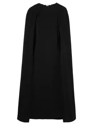Stella McCartney Cape-effect Crepe Midi Dress - Black