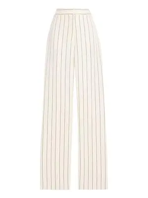 Stella McCartney Striped Jacquard Straight-leg Pants - Ecru