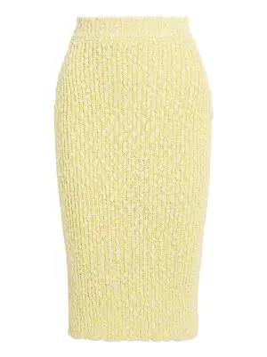 Stella McCartney Bouclé-knit Cotton-blend Midi Skirt - Light Green