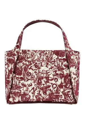 Stella McCartney Embroidered Canvas Tote - Burgundy
