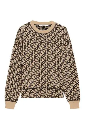 Stella McCartney Jacquard-knit Wool Sweater - Beige