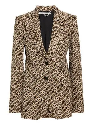 Stella McCartney Wool-blend Jacquard Blazer - Sand