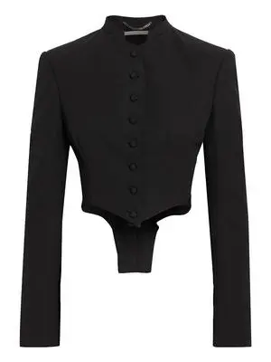 Stella McCartney Cropped Wool-twill Jacket - Black