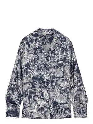 Stella McCartney Printed Silk-twill Shirt - Navy