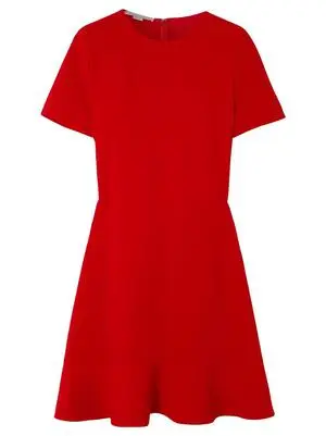 Stella McCartney Ruffled Cady Mini Dress - Red