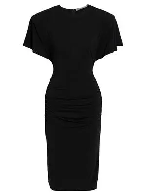 Stella McCartney Ruched Jersey Midi Dress - Black
