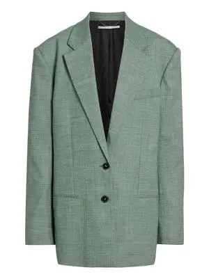 Stella McCartney Oversized Wool-blend Twill Blazer - Grey Green
