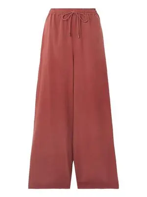 Max Mara Genero Silk Pants - Red