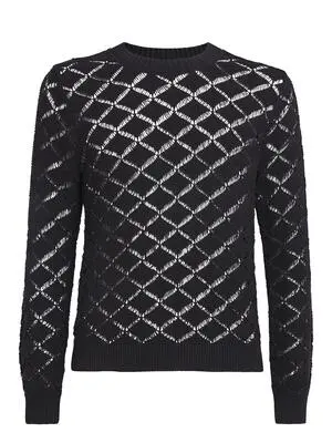 CRAIG GREEN Cotton-blend Pointelle Sweater - Black
