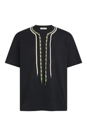 CRAIG GREEN Cotton Trek-lace T-shirt - Black