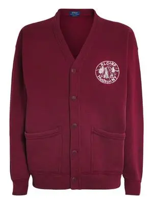 Polo Ralph Lauren Cotton Jersey Varsity Cardigan - Red